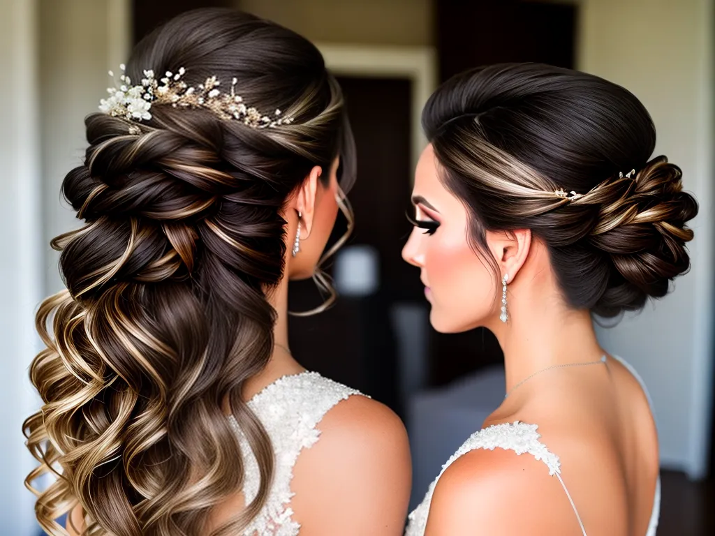 Mechas Invertidas: Penteados Deslumbrantes para Noivas